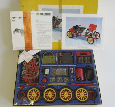 A pocher 1:8 scale model kit of a fiat 130 hp grand prix race car ...