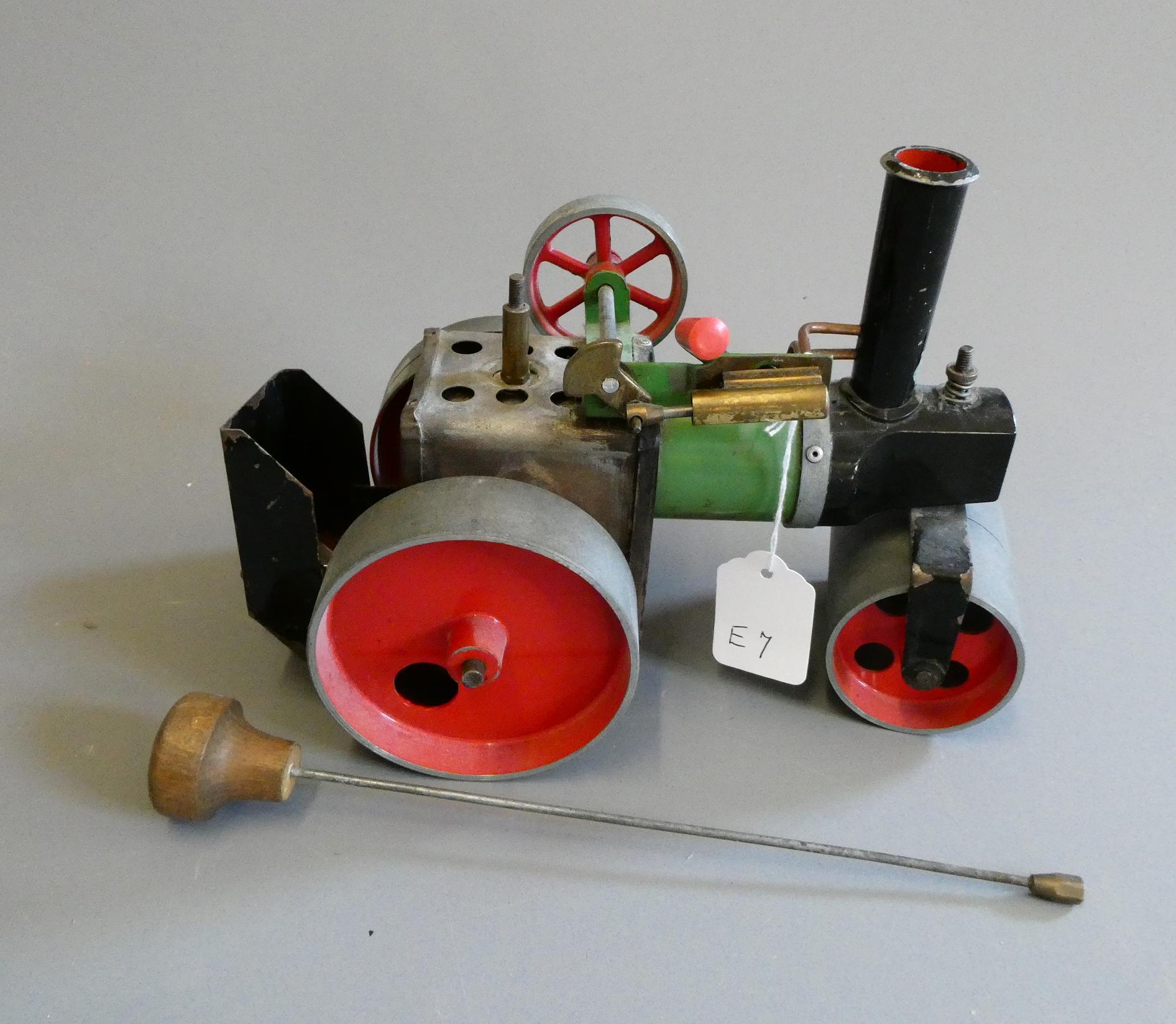 Playworn mamod steam roller, first version with spirit burner and ...