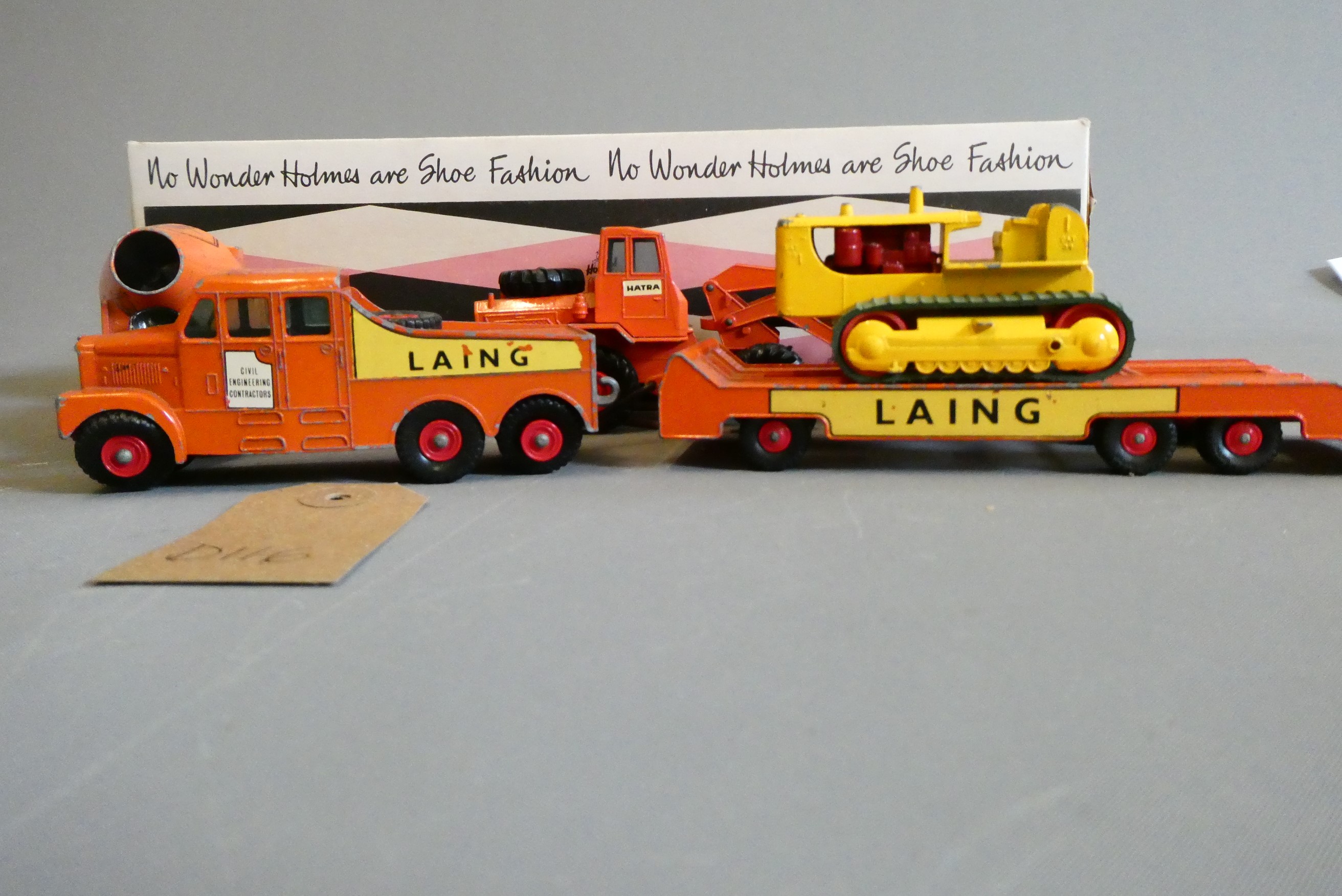 Unboxed matchbox king size vehicles including low loader with bulldozer ...
