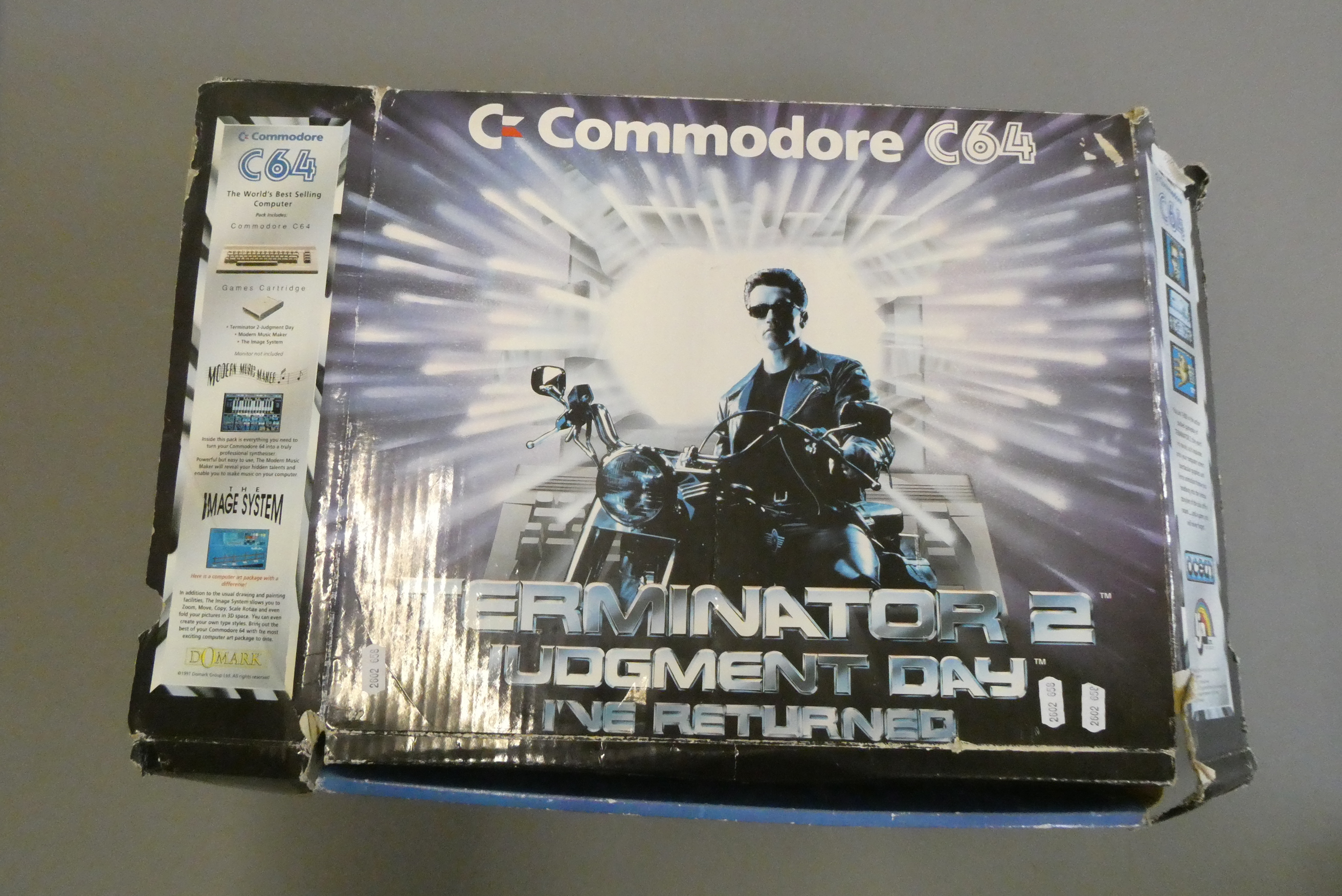 A boxed commodore c64 'terminator 2 judgement day' computer with game ...