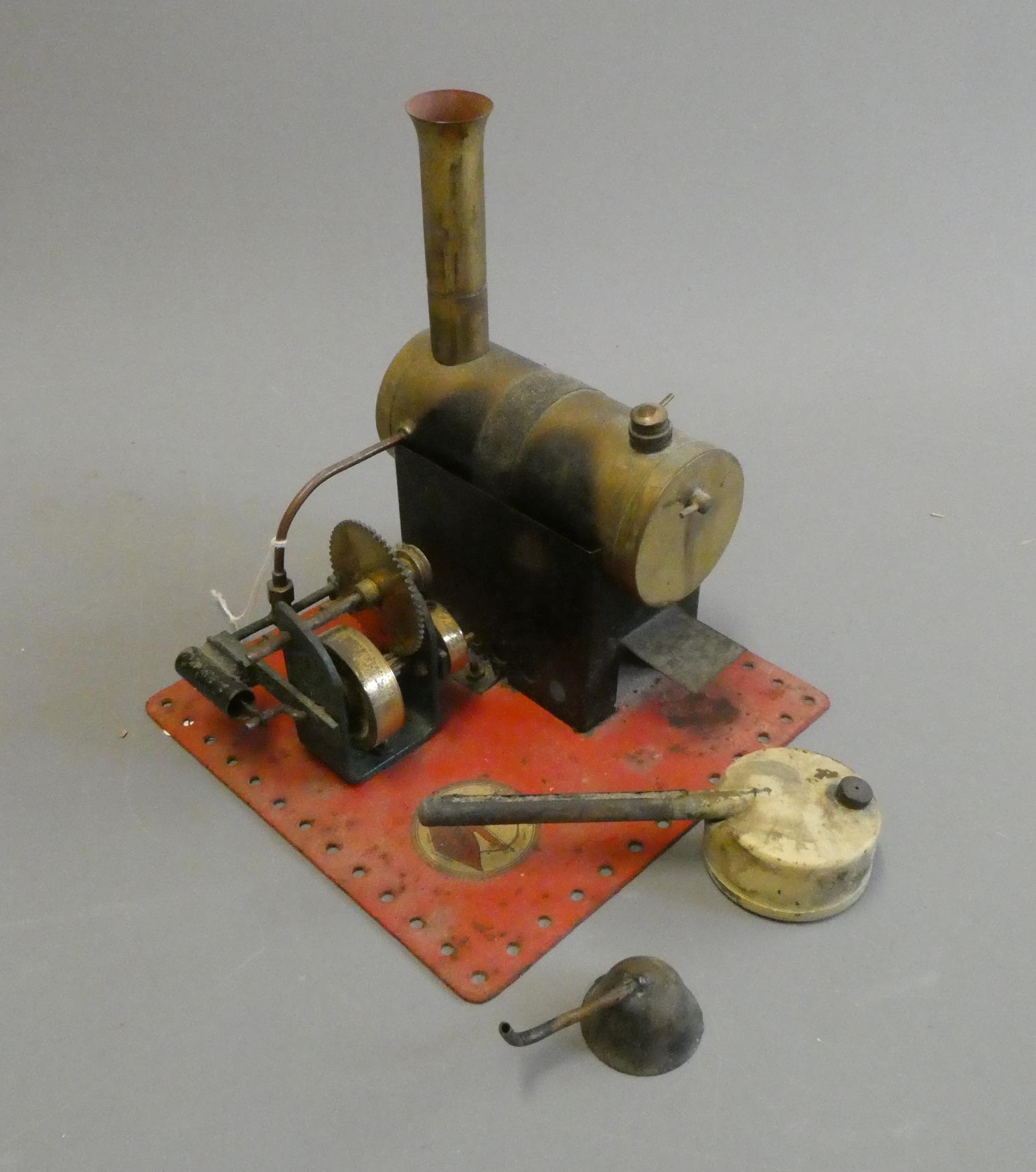 Bowman twin oscillating cylinder steam engine with sprit burner and ...