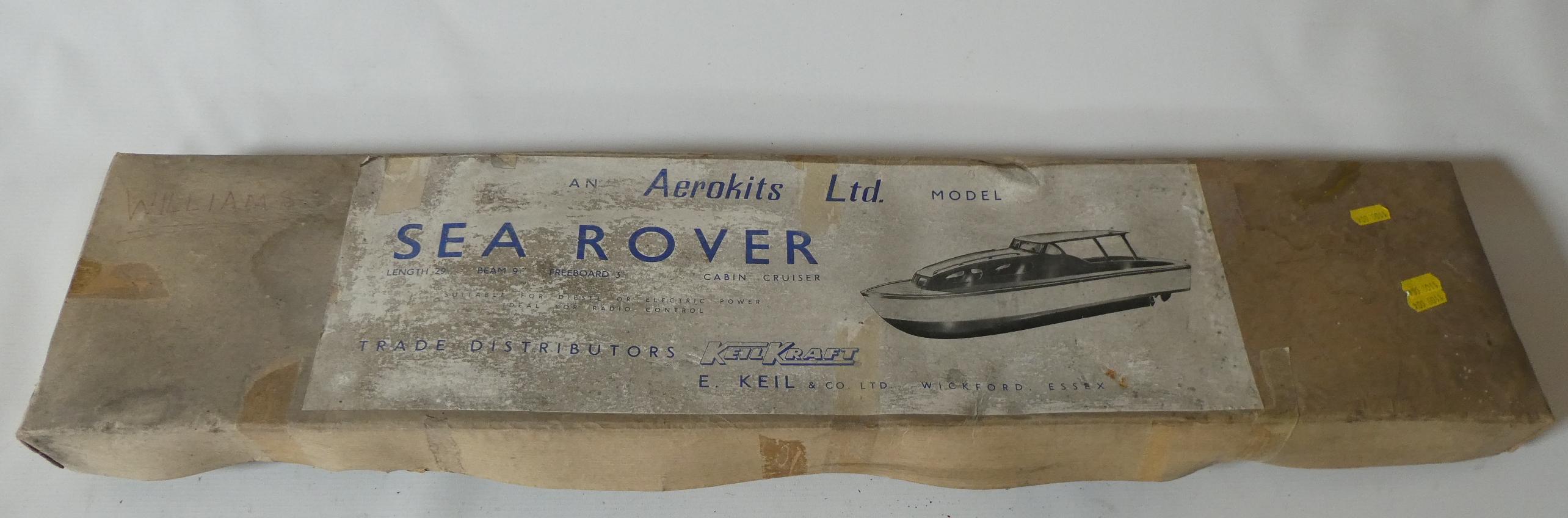 Arrow kits sea rover model boat kit, box poor, unchecked for ...