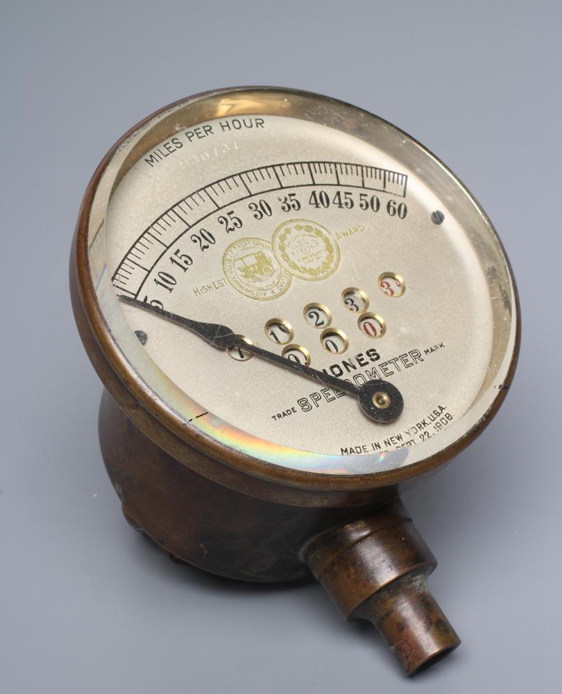 A jones speedometer, no.230737, 5 - 60mph gauge, odometer and trip ...