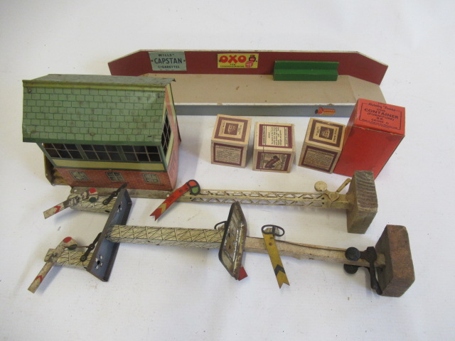 Trackside accessories including hugar platform, hornby signal box and ...