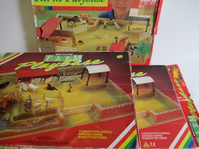 Four britains farm playbase sets | Hartleys Auctioneers & Valuers