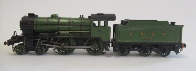 A scratch built l.n.e.r. county class 4-4-0 3-rail electric locomotive ...