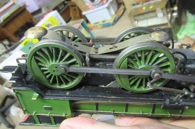 A scratch built l.n.e.r. county class 4-4-0 3-rail electric locomotive ...