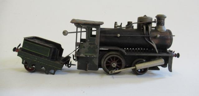 German 0-4-0 spirit fired steam engine and tender | Hartleys ...