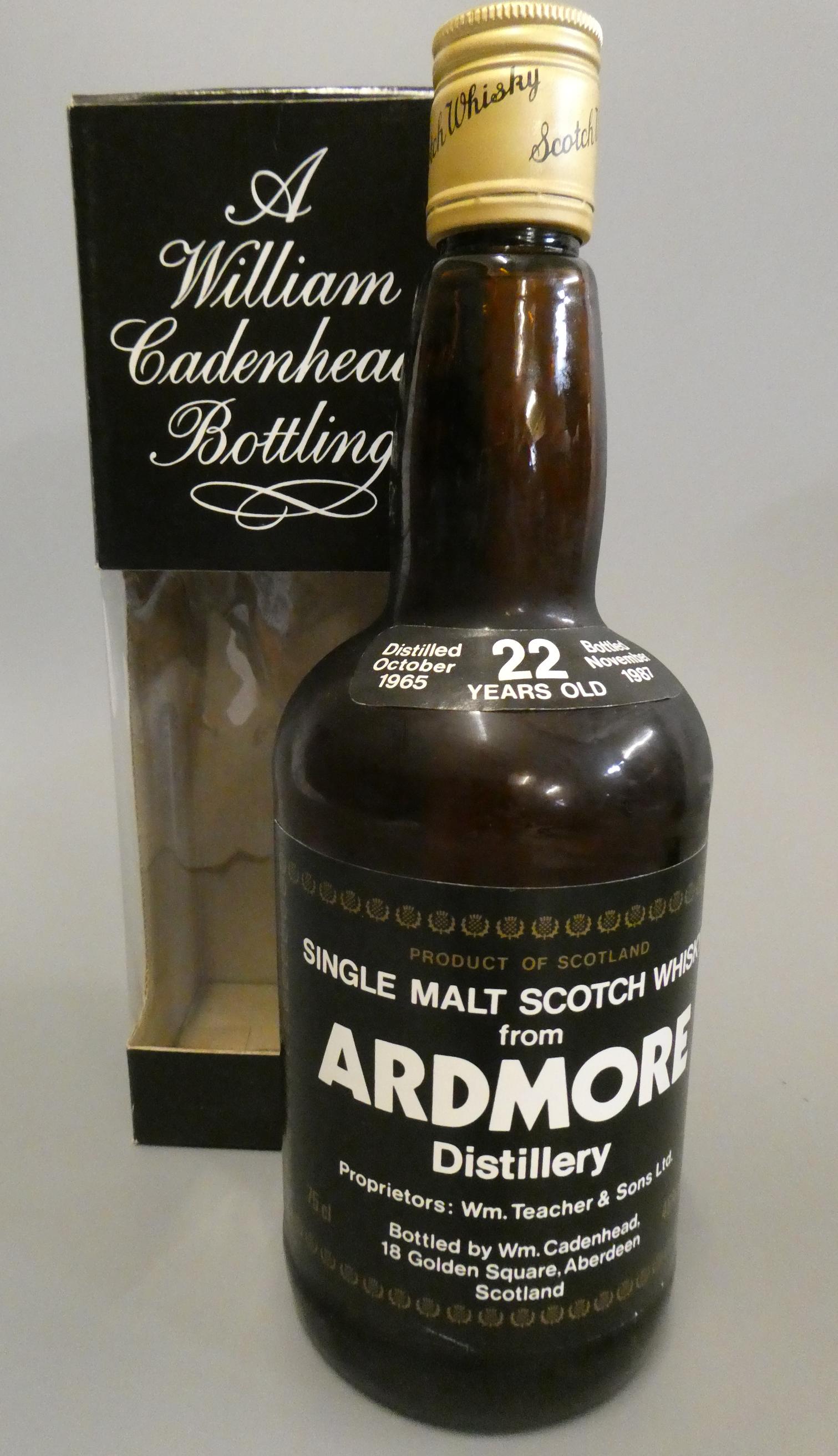 1 bottle ardmore 22 year old single malt whisky, 46%, distilled october ...