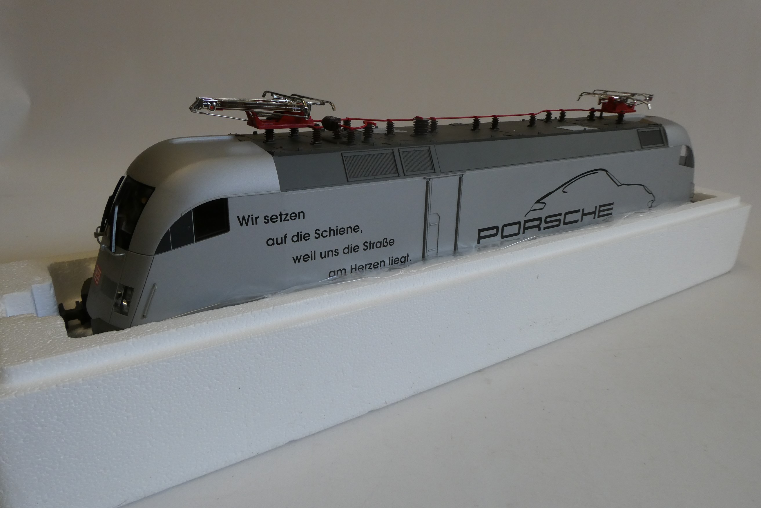 Piko electric german type pentagraph locomotive finished in silver with ...