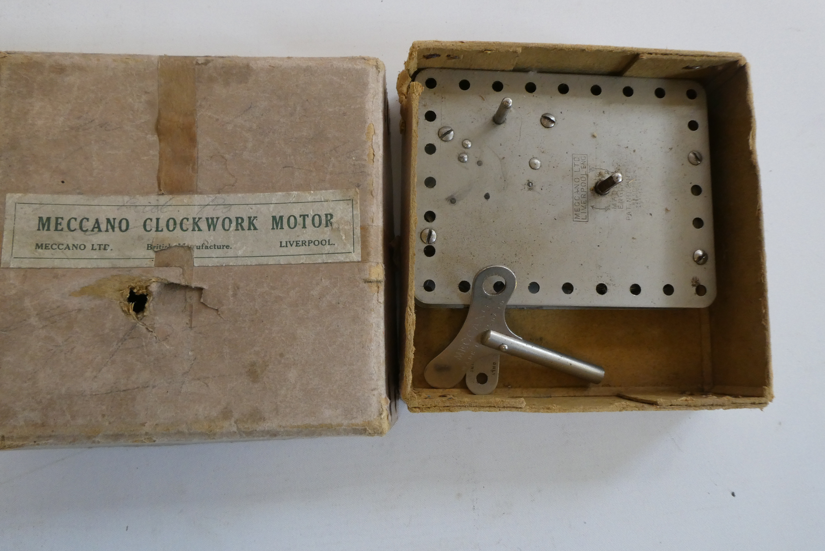Meccano clockwork motor, nickel plated finish, boxed, good | Hartleys ...