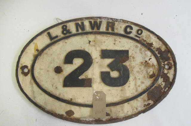 L.n.w.r. co. bridge number plate 23 | Hartleys Auctioneers & Valuers