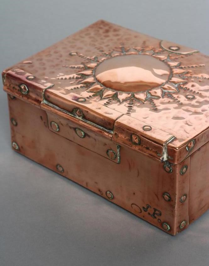 An arts and crafts copper box by john pearson | Hartleys Auctioneers ...