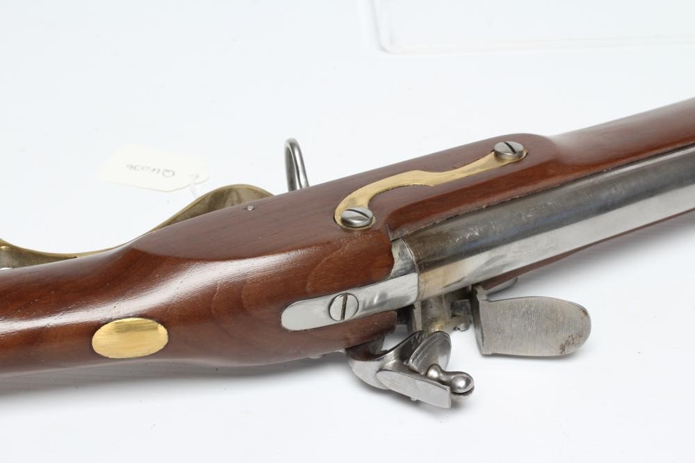 An inert flintlock baker rifle of modern high quality production with ...