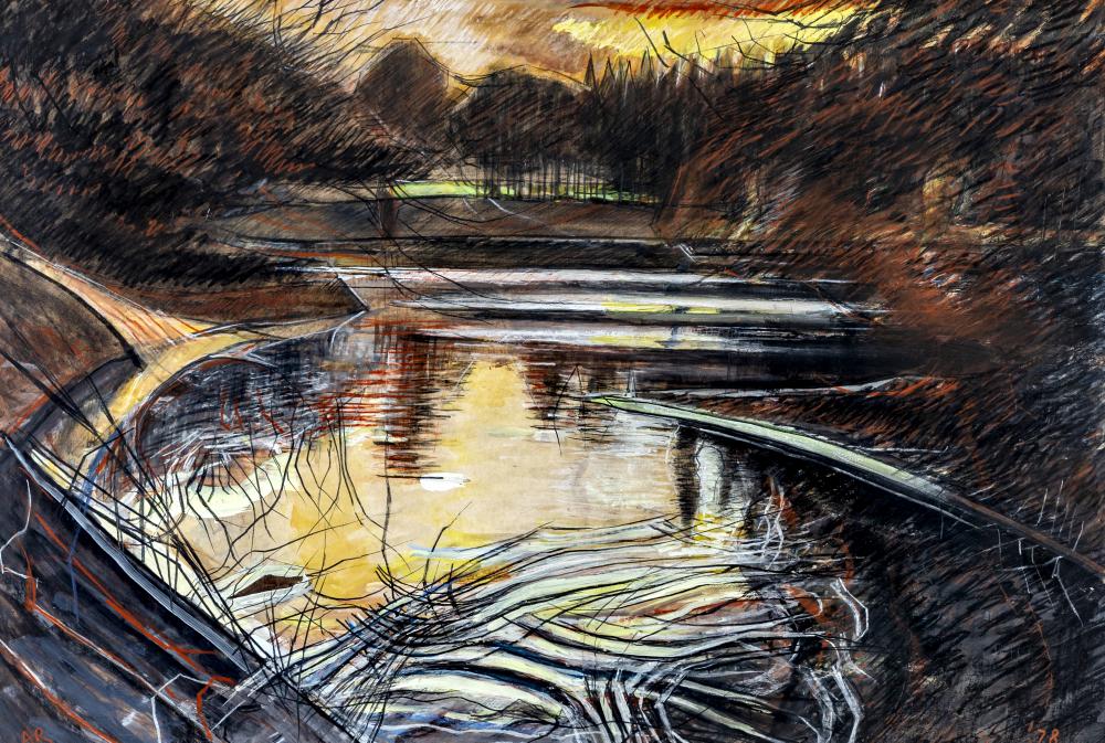 Anthony rossiter (1926-2000) evening end of autumn lake | Hartleys ...