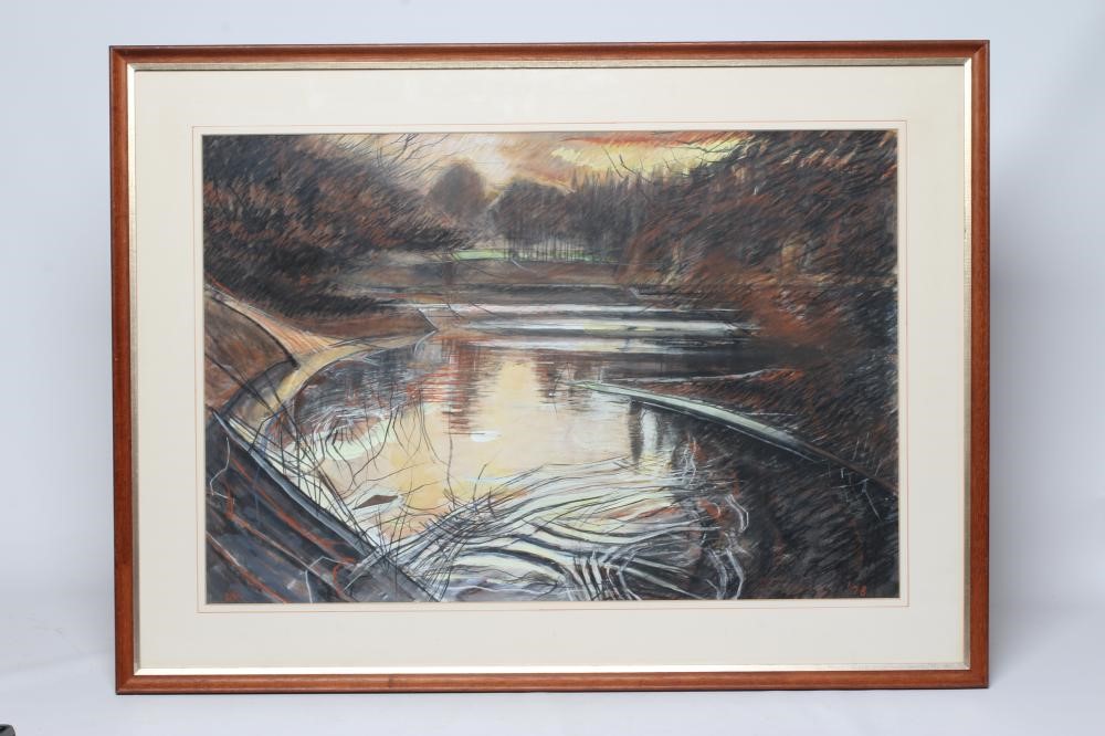 Anthony rossiter (1926-2000) evening end of autumn lake | Hartleys ...