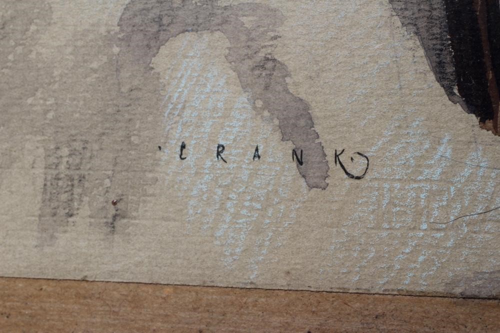 John crank (1923-2003) sparrowhawk, signed, watercolour and gouache, 14 ...