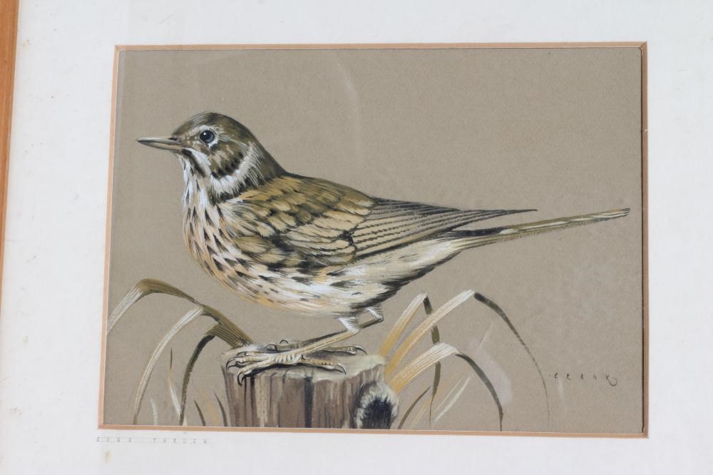 John crank (1923-2003) 'robin' and 'songthrush', a pair, both signed ...