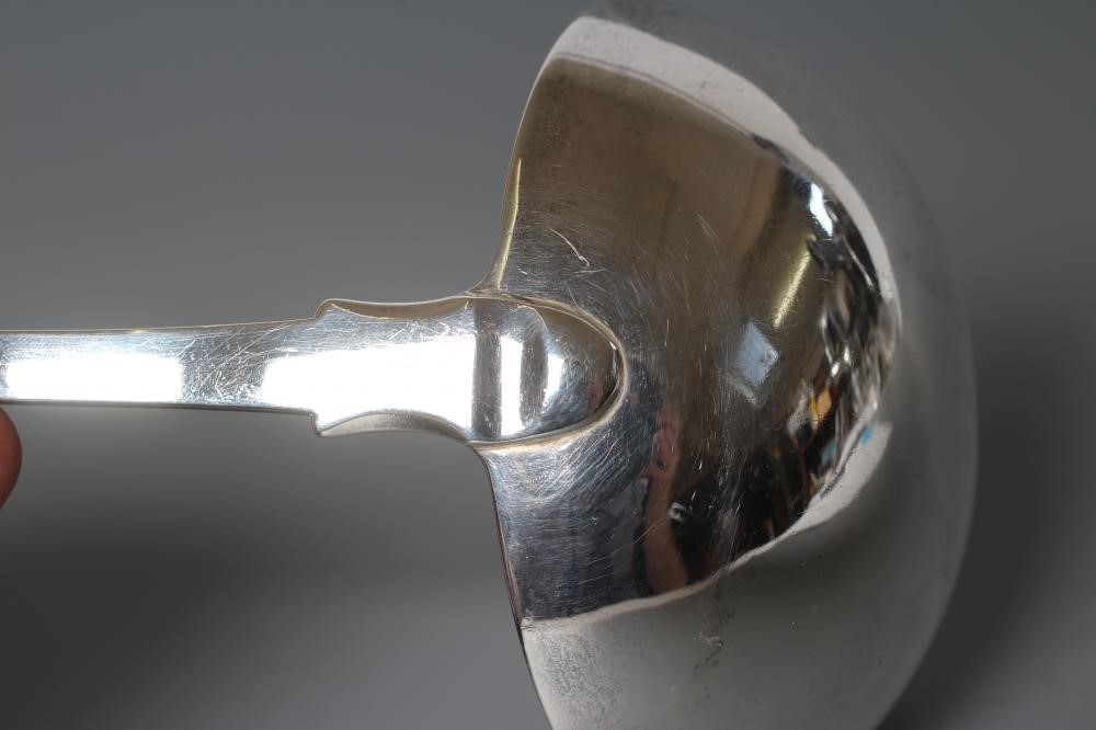 A late george iii silver soup ladle, maker's mark gb, london 1819, in ...
