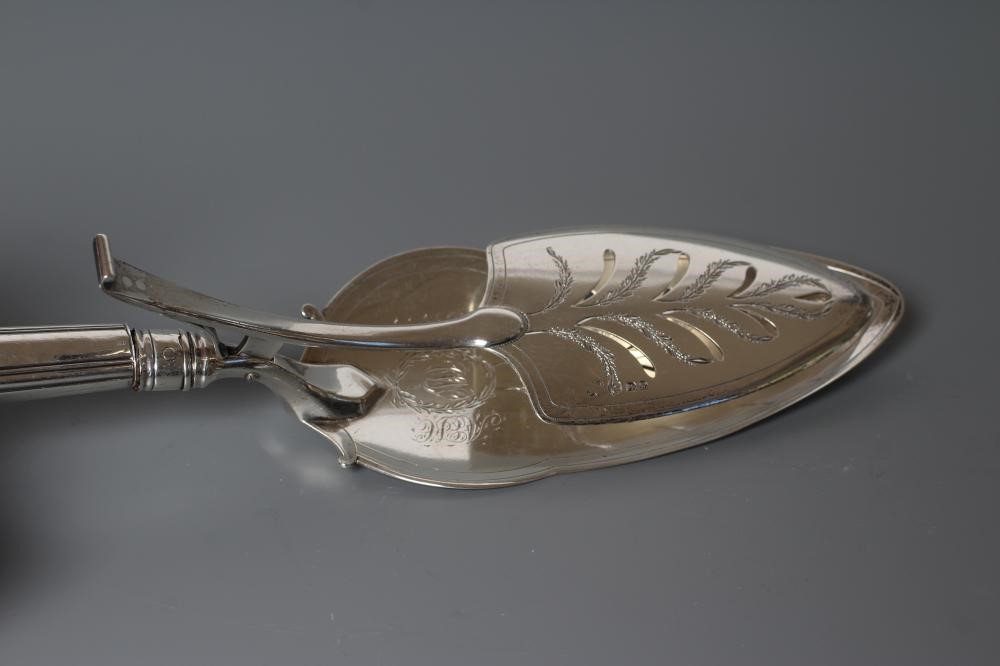 A pair of george iii silver pastry servers | Hartleys Auctioneers & Valuers