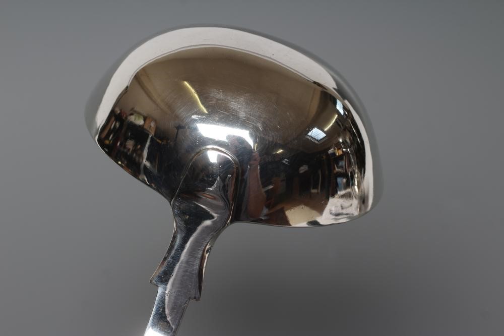 A victorian silver soup ladle, maker's mark ga, london 1858, in fiddle ...