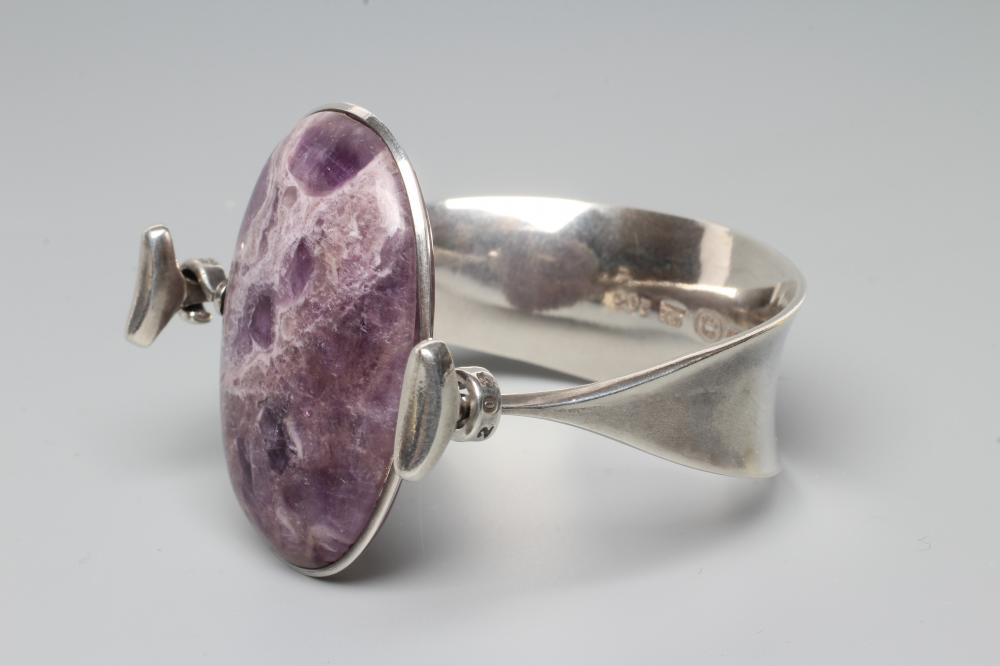 A georg jensen silver bangle designed by vivianna torun bulow-hube ...