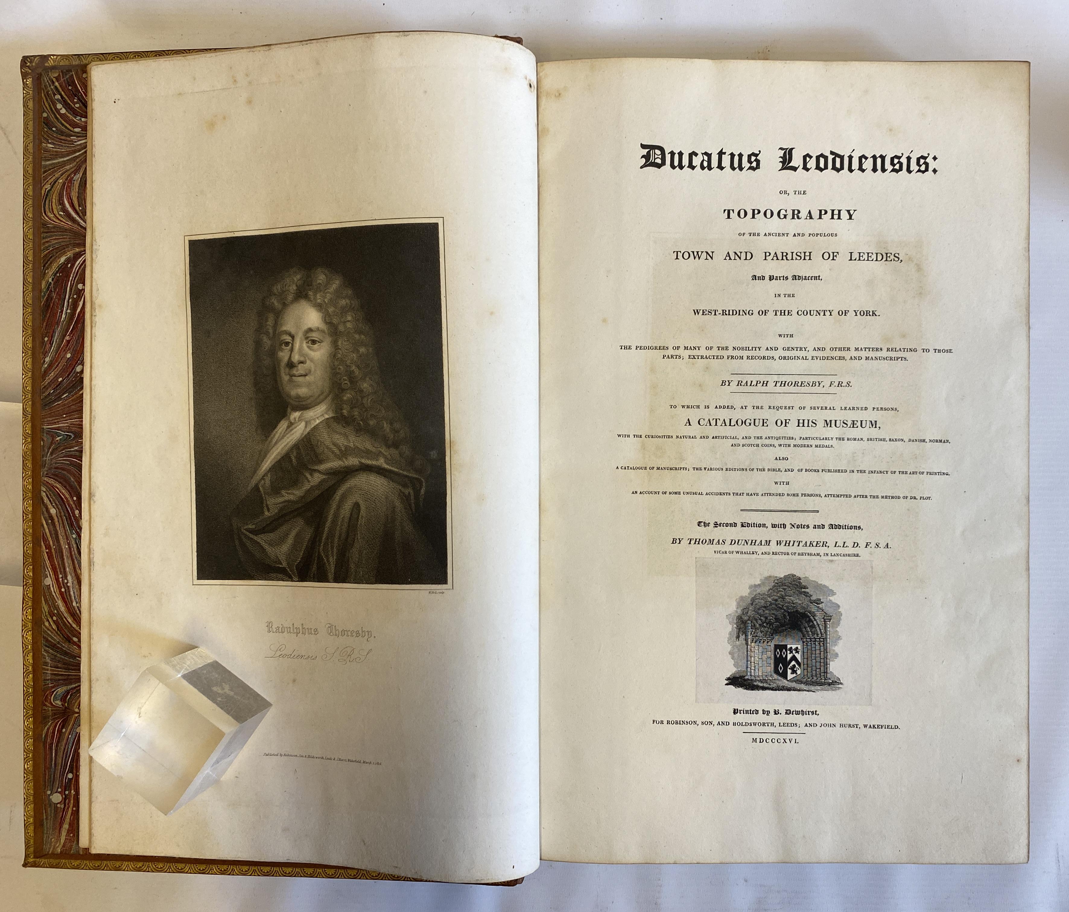 Ducatus leodiensis, ralph thoresby, 1816, b dewhirst, leeds, folio ...