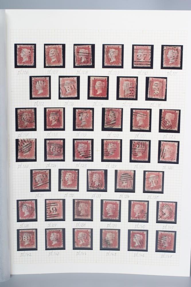 Set of penny reds with plate number 71-225 (no.77) (est. plus 24% ...