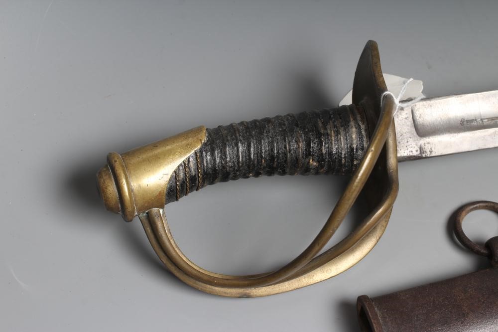 A french m1822 light cavalry sabre with 35 1/2" curved blade, brass ...