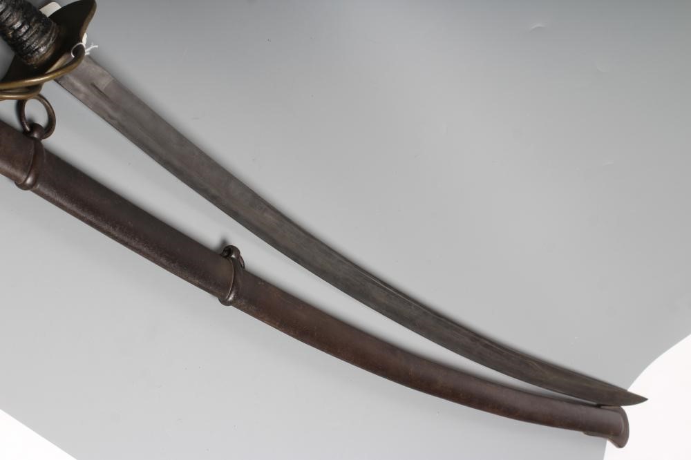 A french m1822 light cavalry sabre with 35 1/2" curved blade, brass ...