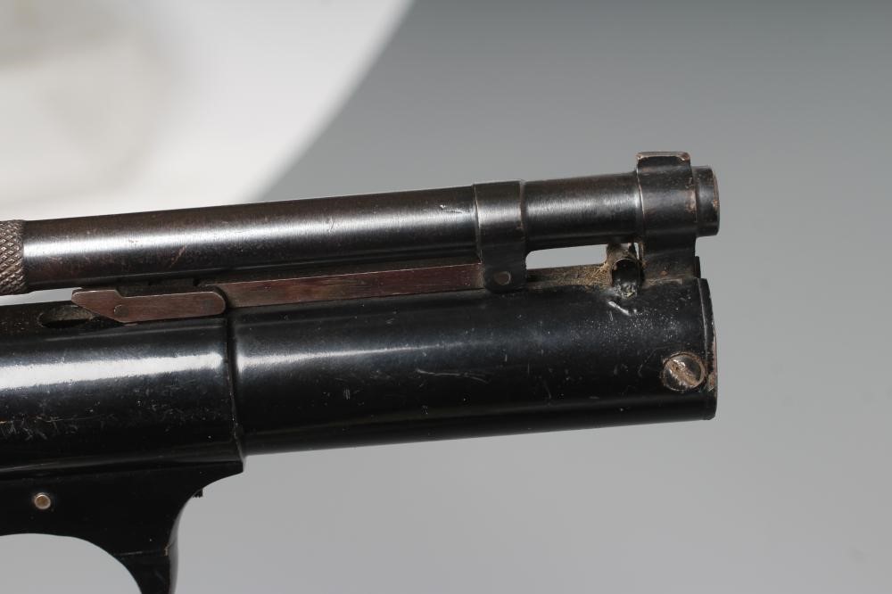 A webley & scott premier .22 air pistol with 6 3/8" barrel, front sight ...