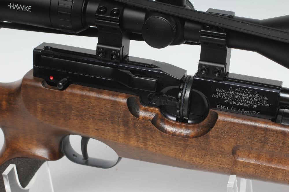 A weihrauch hw100 .177 pcp air rifle, the barrel with supressor, 14 ...
