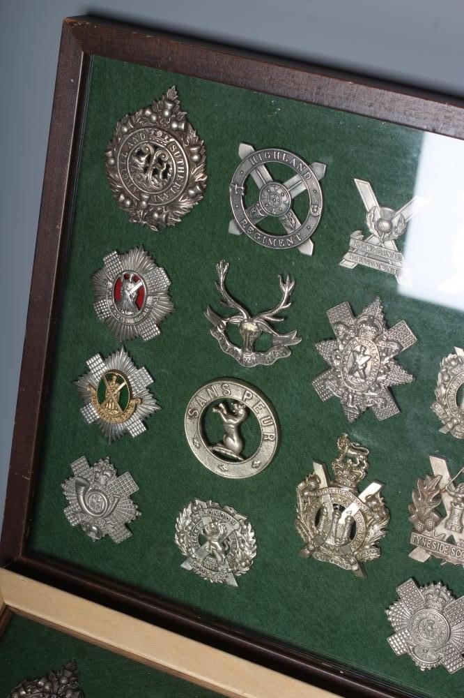 Thirty four british military cap badges comprising all scottish ...