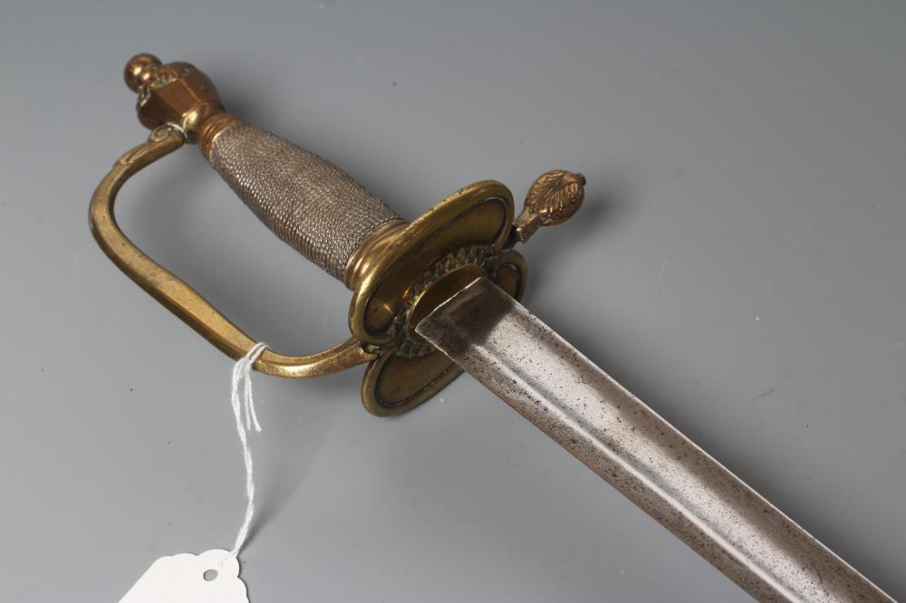 A british 1786 pattern infantry officer's sword with 32" blade, brass ...