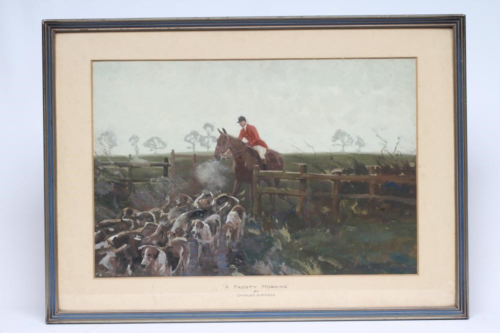Charles walter simpson r.i. (1885-1971) "a frosty morning", gouache ...