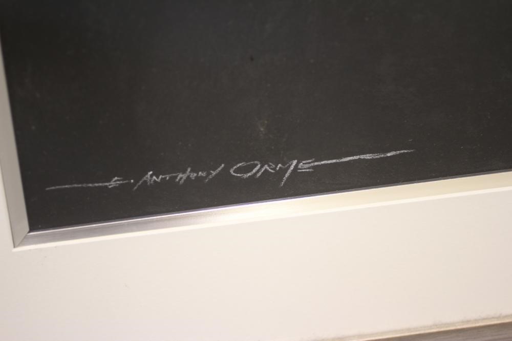 E anthony orme (b.1945) portrait of john lennon, pastel en grisaille, signed, 42 1/2" x 31 1/2 ...