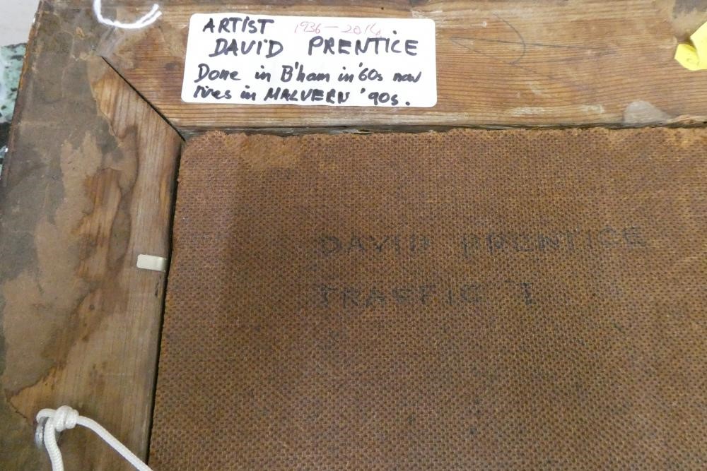 David prentice (1936-2014) "traffic1", oil on board, signed and ...