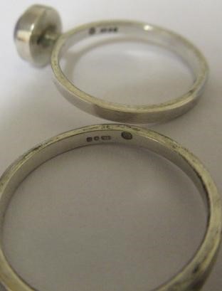 A wendy ramshaw silver and amethyst stacking ring | Hartleys ...