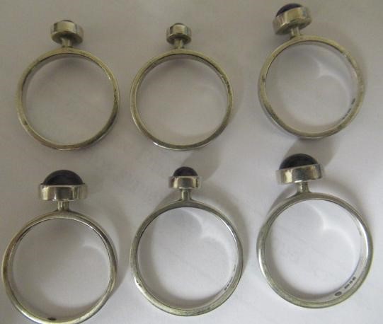 A wendy ramshaw silver and amethyst stacking ring | Hartleys ...