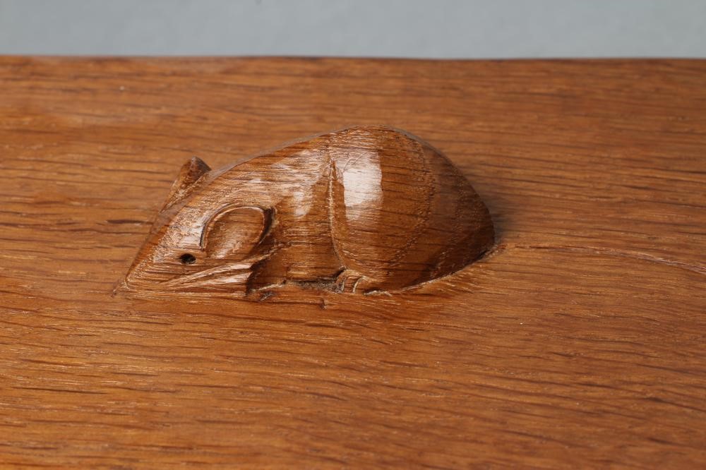 A robert thompson adzed oak trinket box of oblong form | Hartleys ...