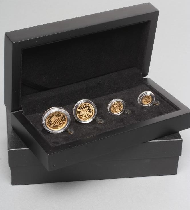 An elizabeth ii pre-decimal 50th anniversary proof gold sovereign ...