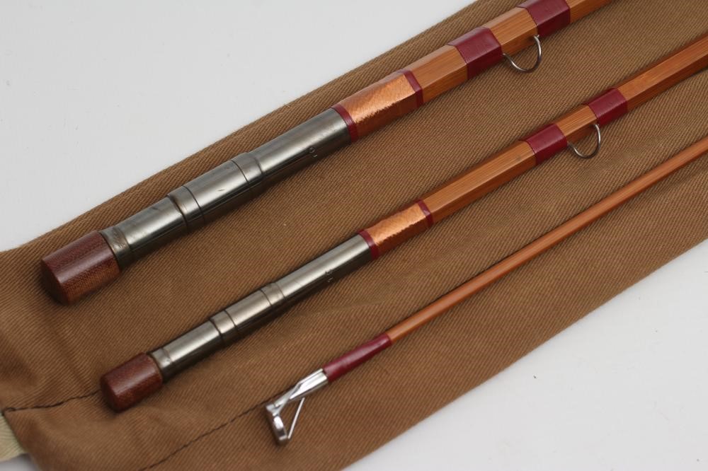 A j s sharpe the "aberdeen" "scottie" impregnated split cane salmon rod ...