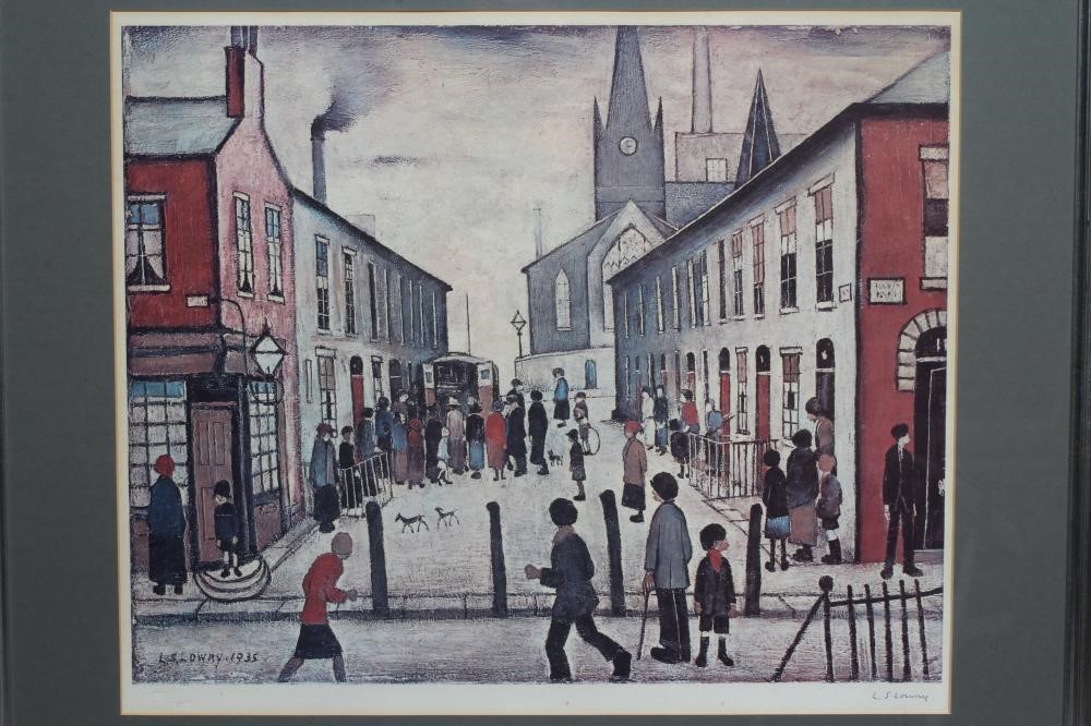 Laurence stephen lowry rba ra (1887-1976) the fever van | Hartleys Auctioneers & Valuers