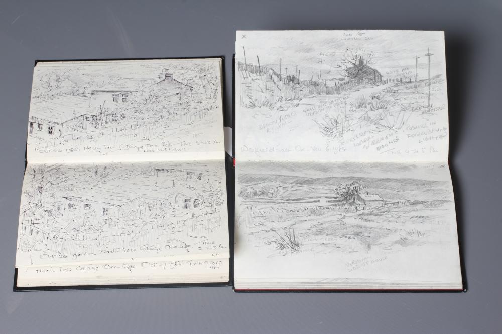 William edward parker (1922-2017) two sketchbooks of approximately 300 ...