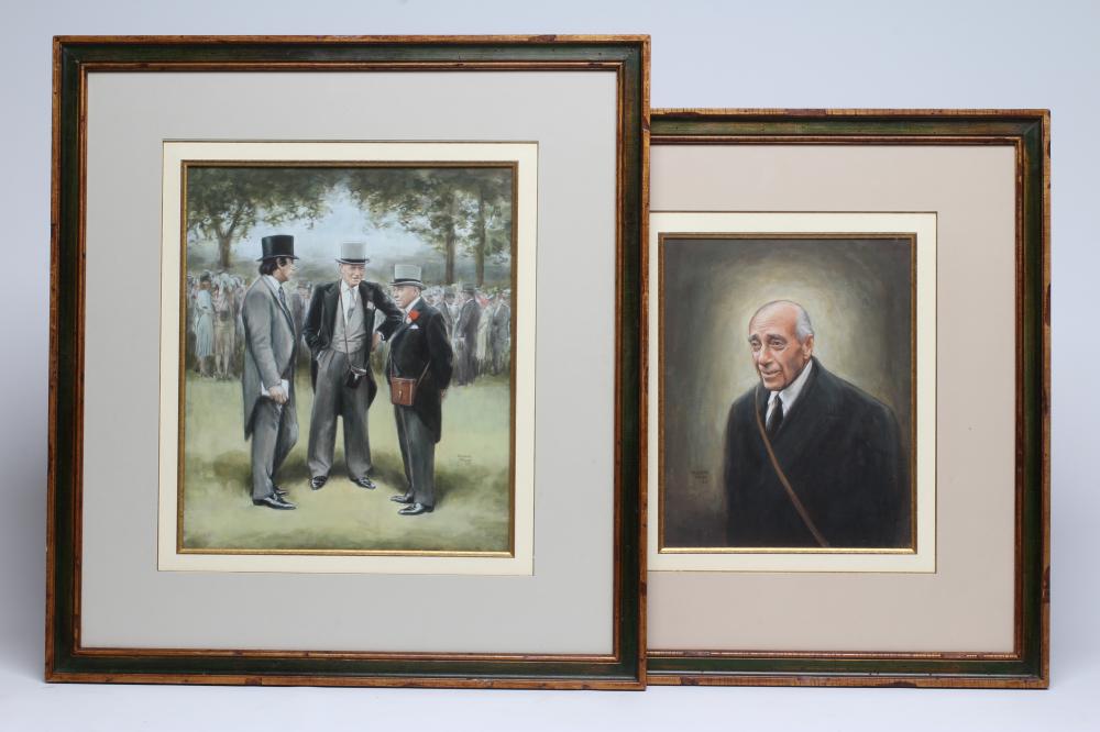 Nicholas tolley (born 1958) three gentleman in the paddock | Hartleys ...