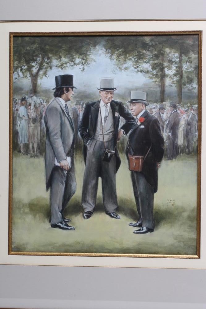 Nicholas tolley (born 1958) three gentleman in the paddock | Hartleys ...
