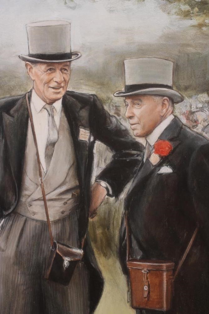 Nicholas tolley (born 1958) three gentleman in the paddock | Hartleys ...