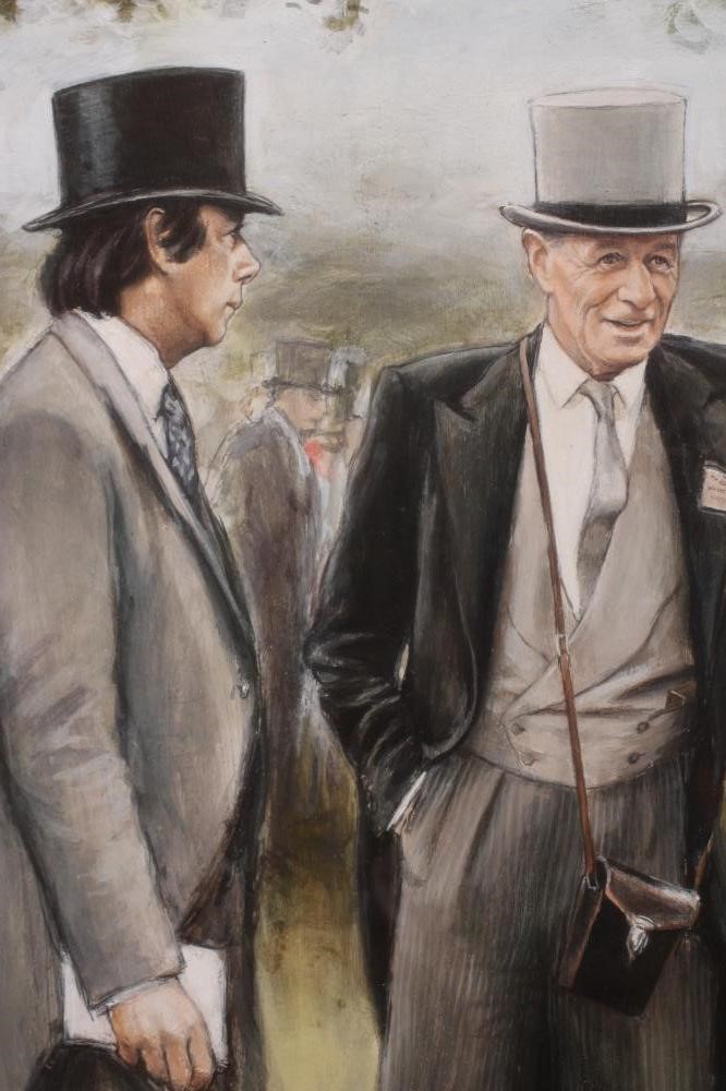 Nicholas tolley (born 1958) three gentleman in the paddock | Hartleys ...