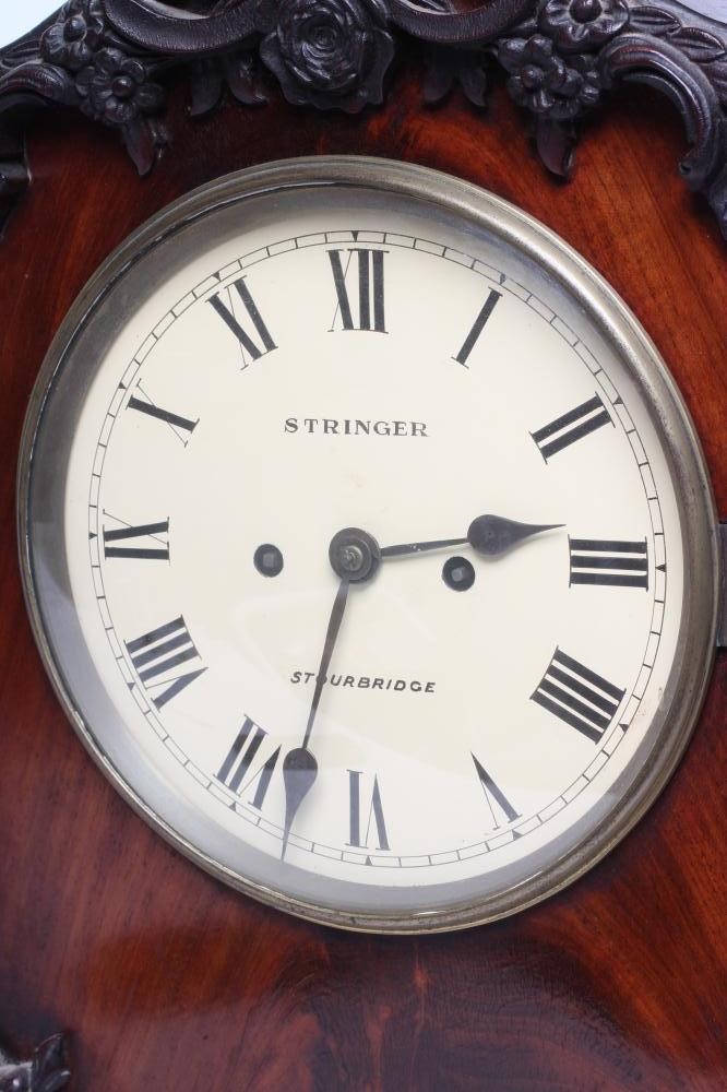 A mahogany cased table clock signed stringer stourbridge | Hartleys ...