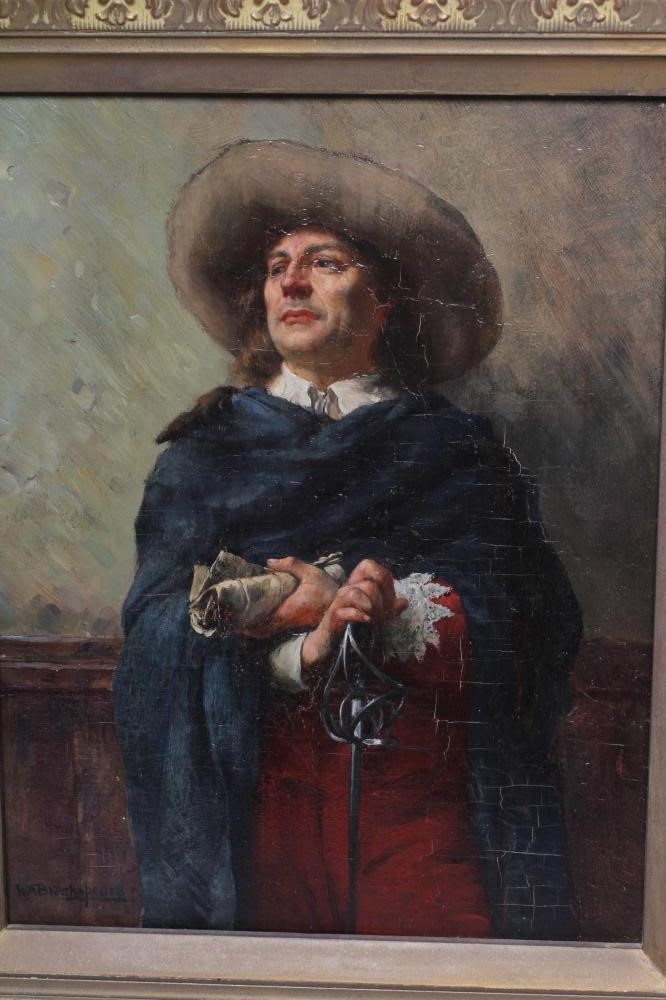 William a breakspeare (1855-1914) portrait of a cavalier in a broad ...
